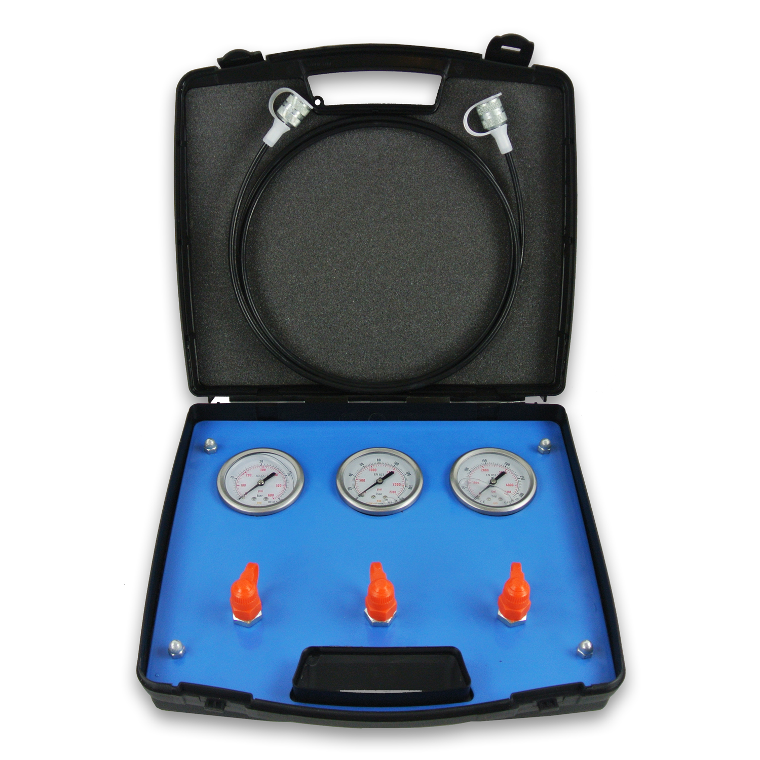 Mini Press Analog Pressure Gauge Test Kit - 3 Gauges | Newland Fluid Power